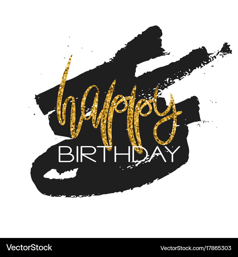 Stylish happy birthday card template Royalty Free Vector