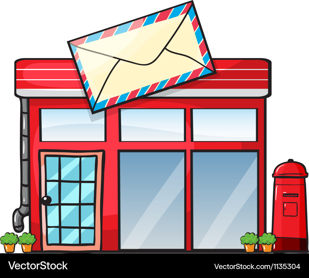 A post office Royalty Free Vector Image - VectorStock