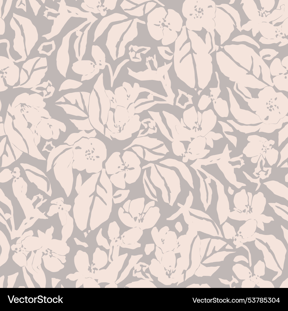 Botanical art seamless pattern Royalty Free Vector Image