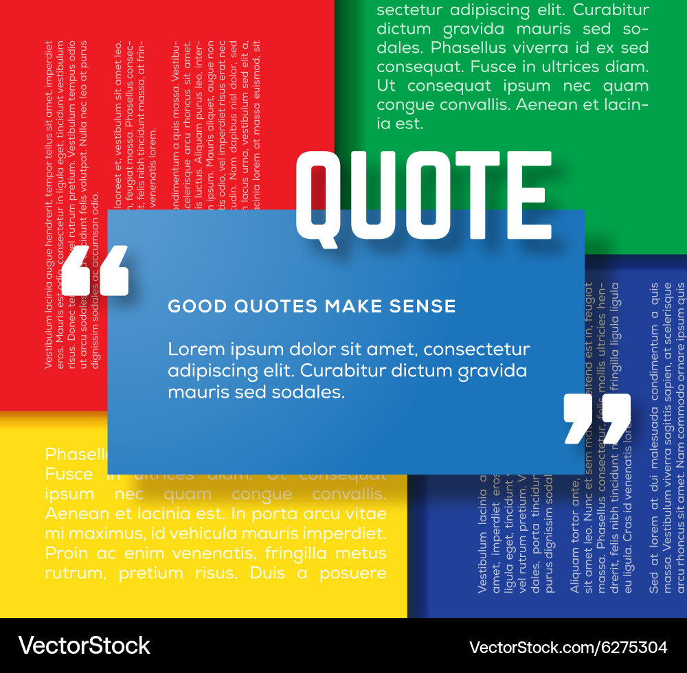 Rectangle motivation quote template color Vector Image