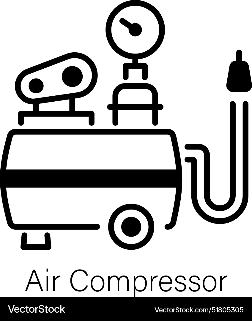 Air compressor Royalty Free Vector Image - VectorStock