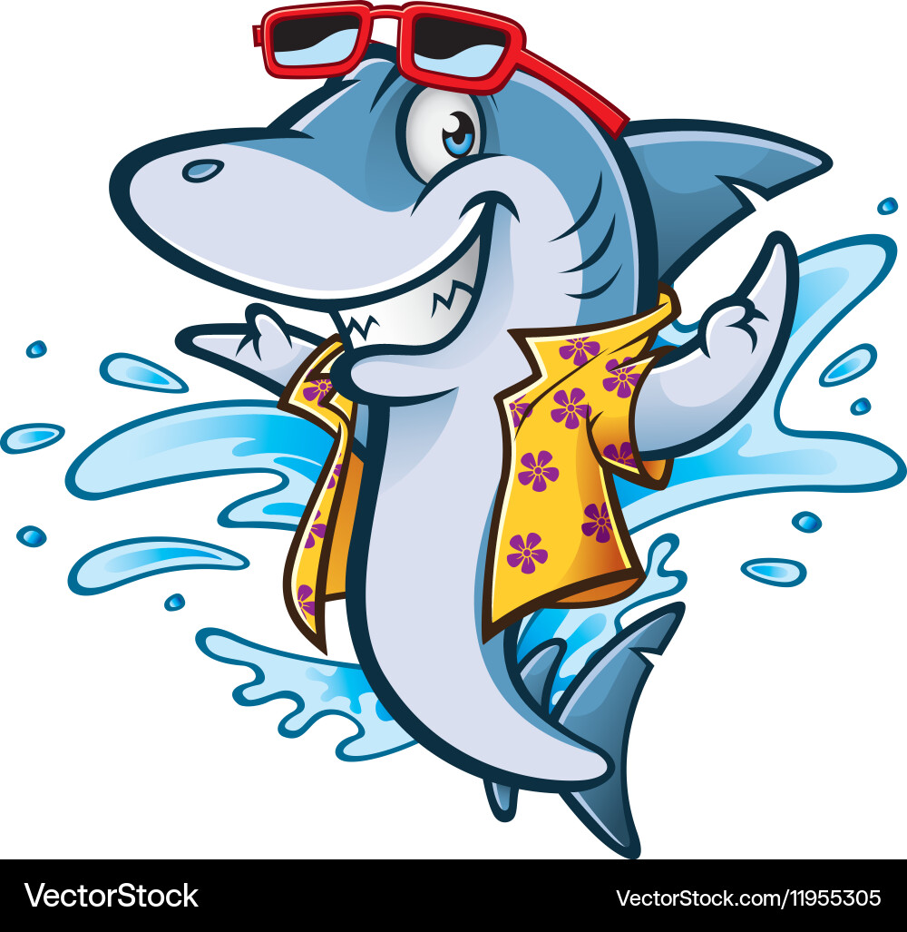 Cartoon Shark Waving Vector Images (over 2,600)