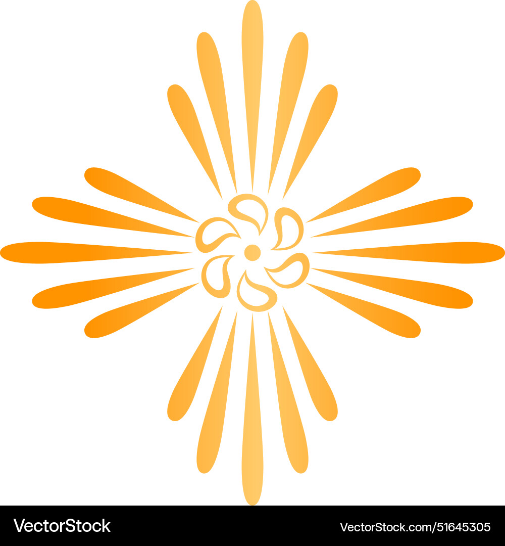 Minimalist abstract flower bloom design features Vector Image