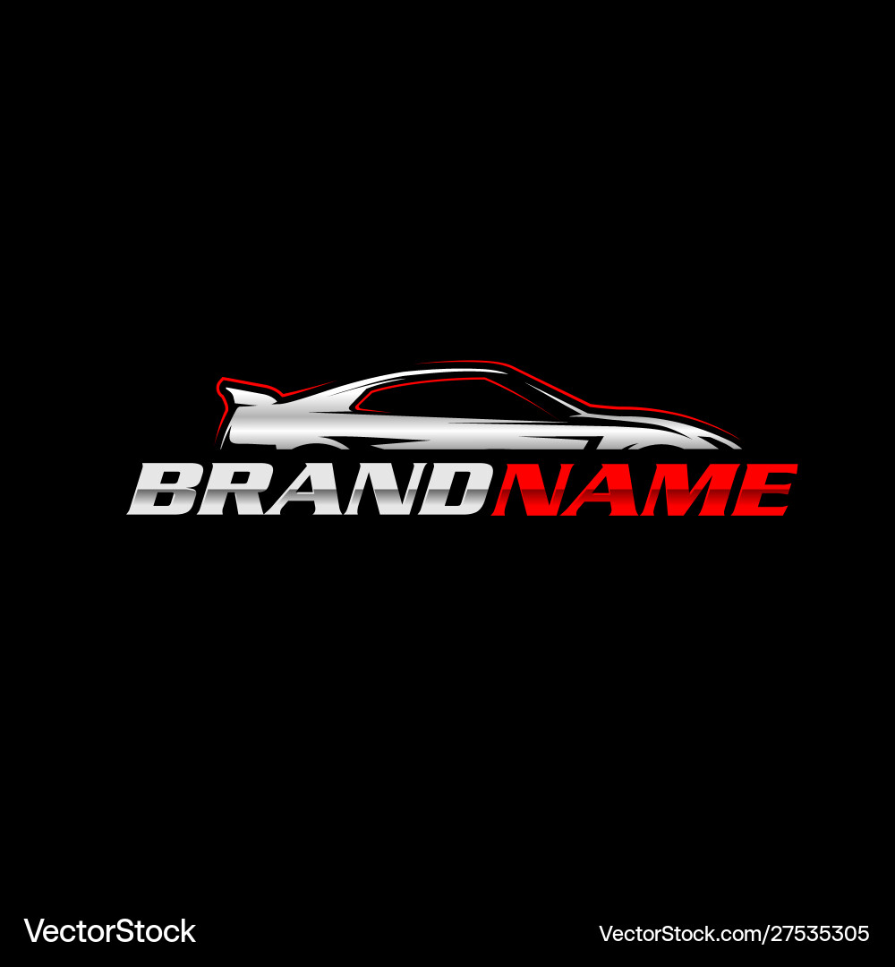Sport car logo template Royalty Free Vector Image