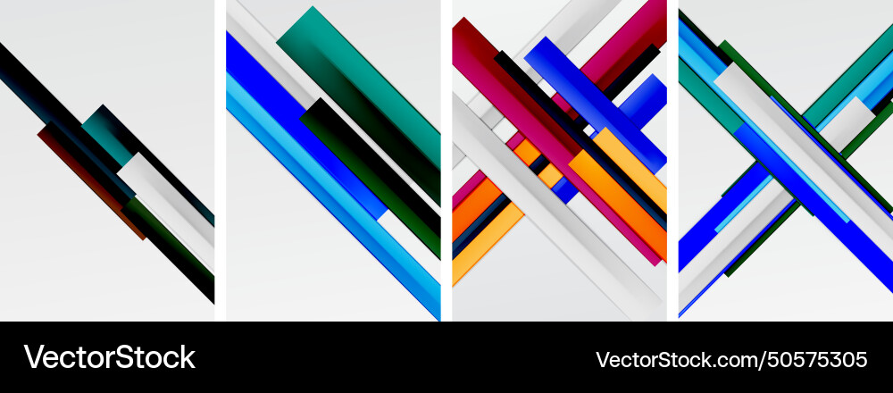 Stripes and lines poster abstract backgrounds Vector Image