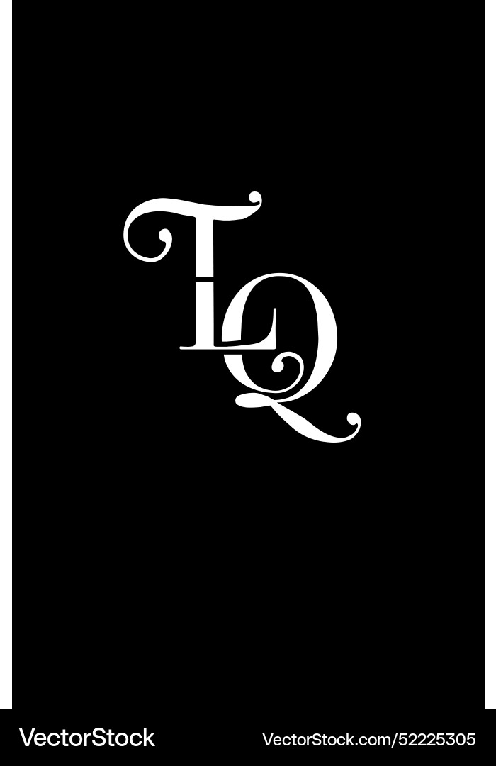 Tlq letter logo Royalty Free Vector Image - VectorStock