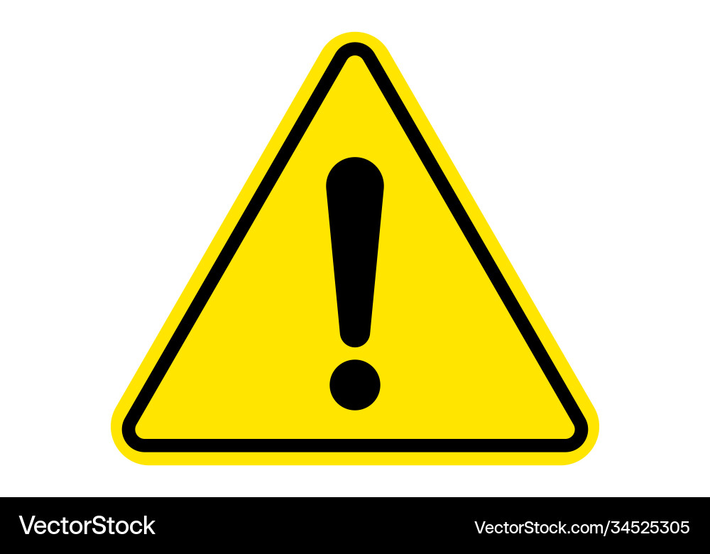 Warning sign attention caution exclamation Vector Image