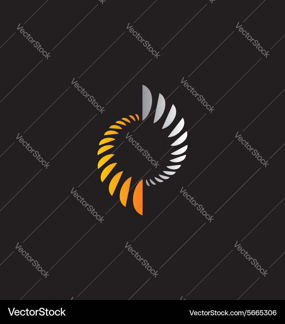 Abstract circle science technology logo Royalty Free Vector