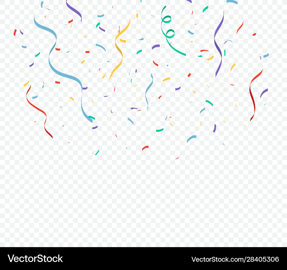 Colorful confetti celebrations design isolated Vector Image