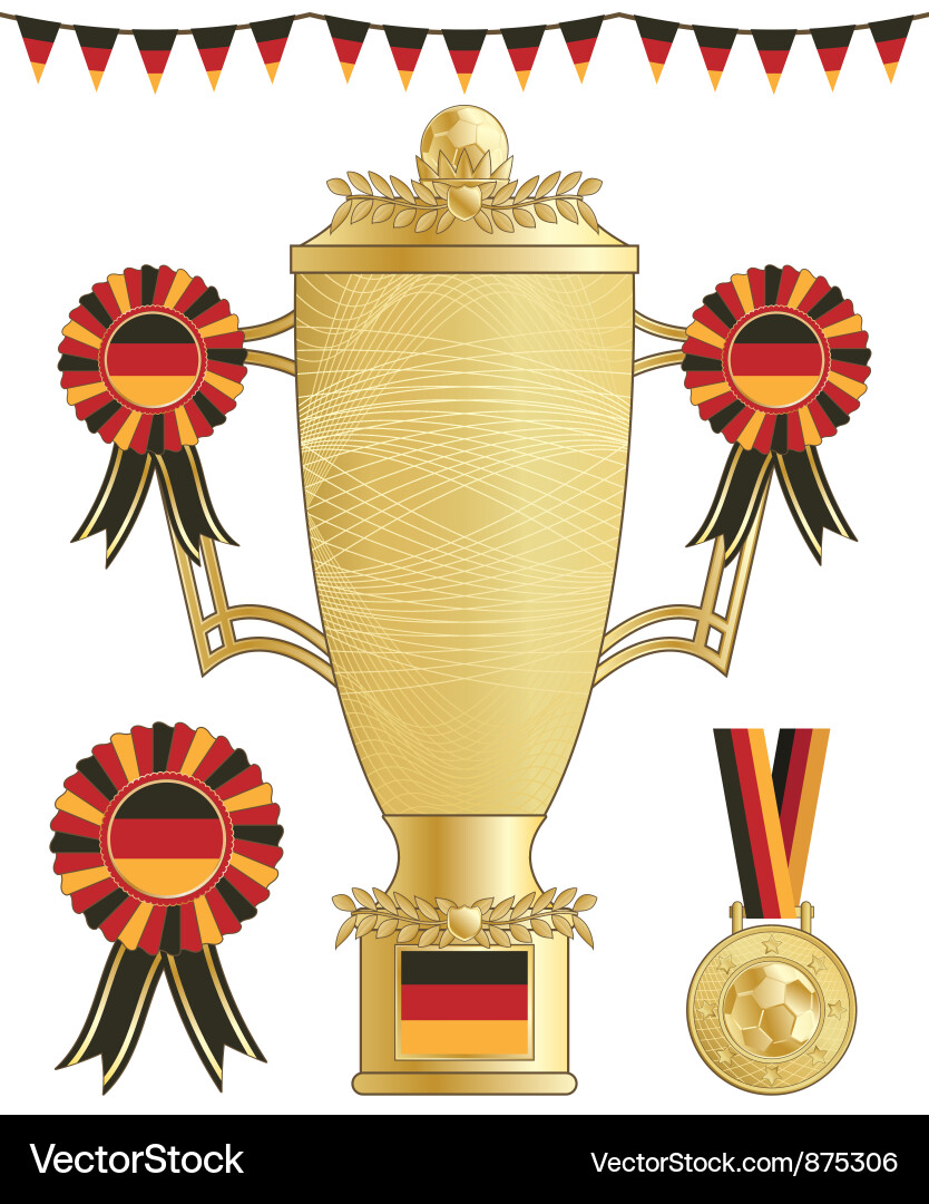 Germany football trophy Royalty Free Vector Image
