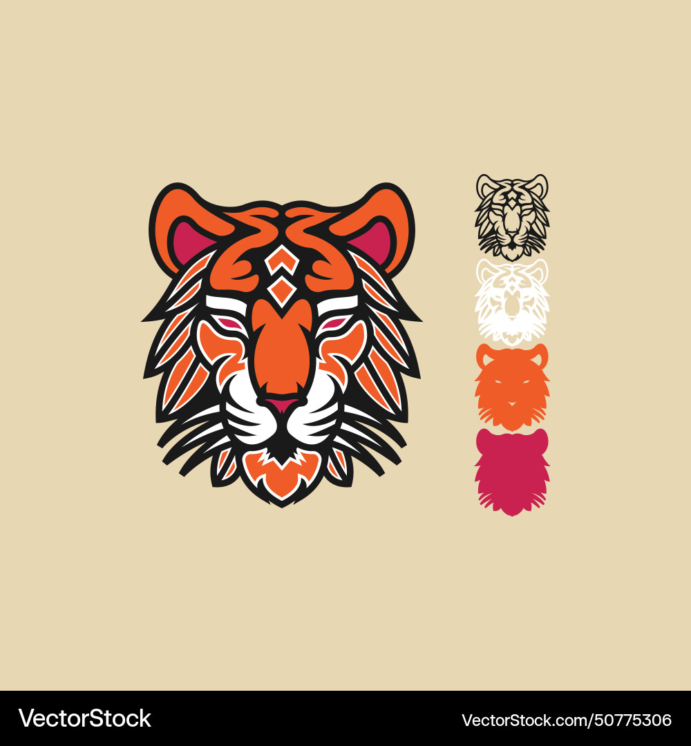 Laser cut tiger Royalty Free Vector Image - VectorStock