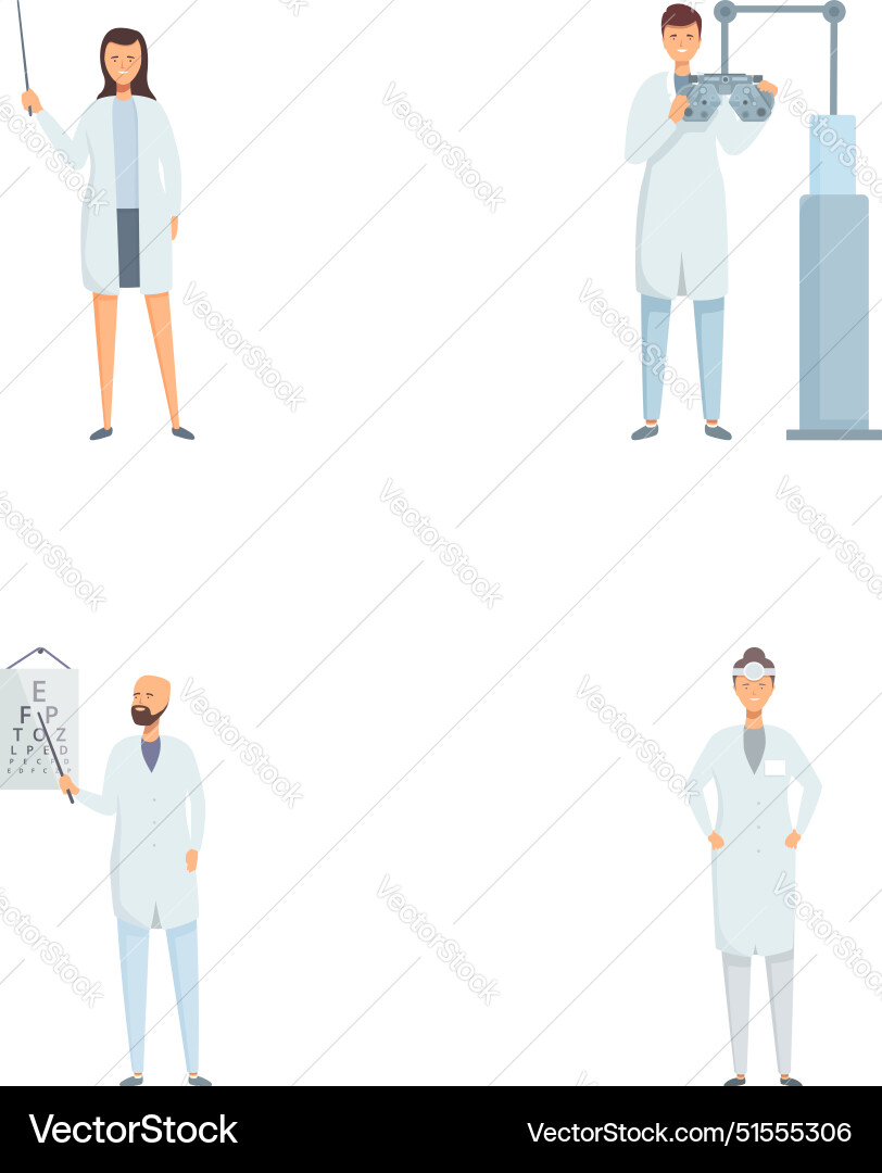 Medical professionals set Royalty Free Vector Image
