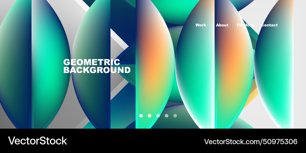 Minimal geometric web site page template design Vector Image