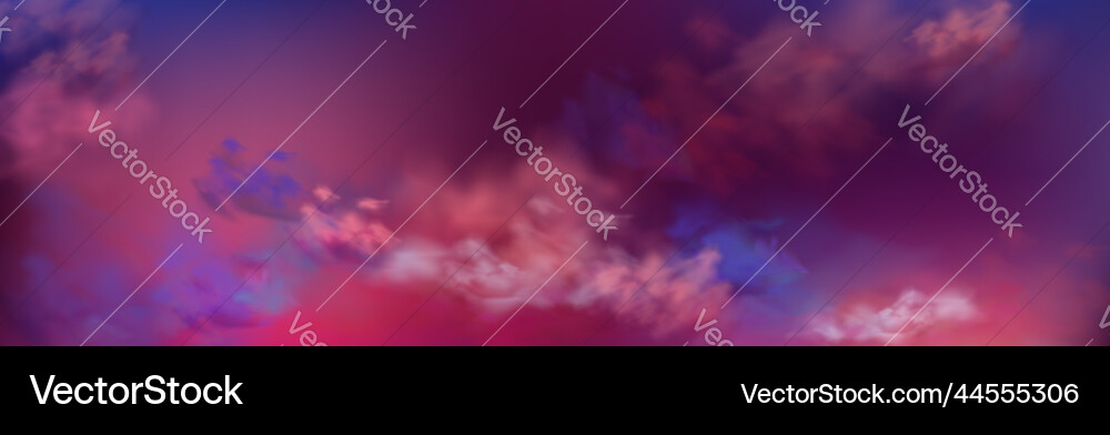 Ominous dark purple sky realistic cloud texture Vector Image