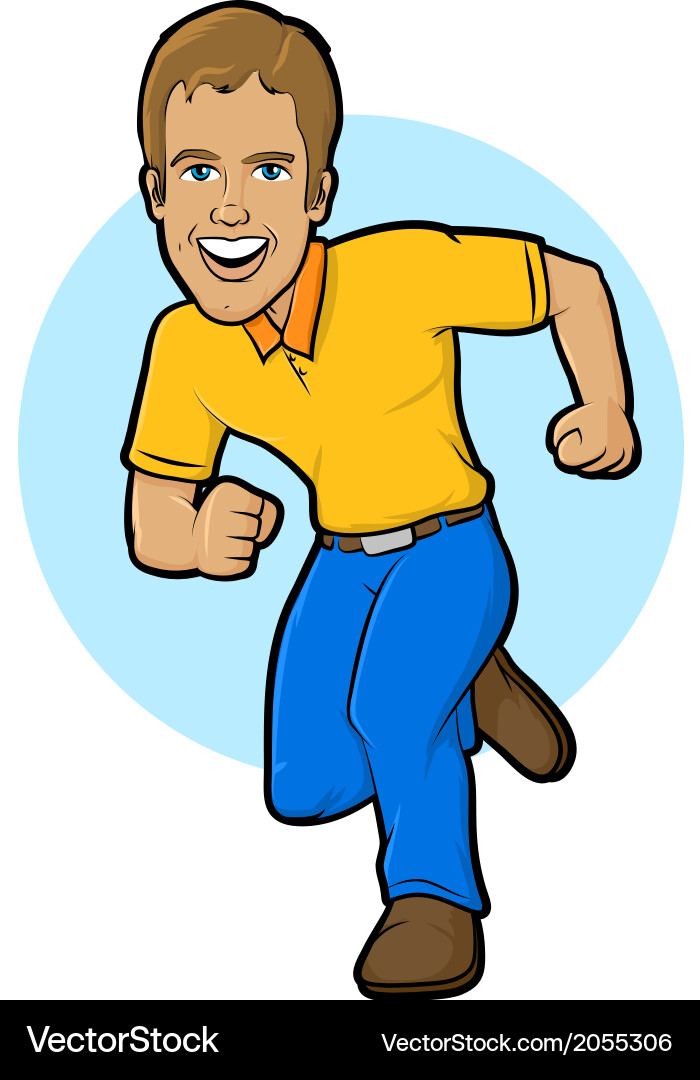 Running character Royalty Free Vector Image - VectorStock