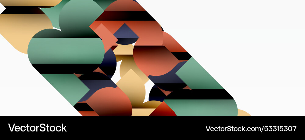 Abstract background colorful geometric curve Vector Image