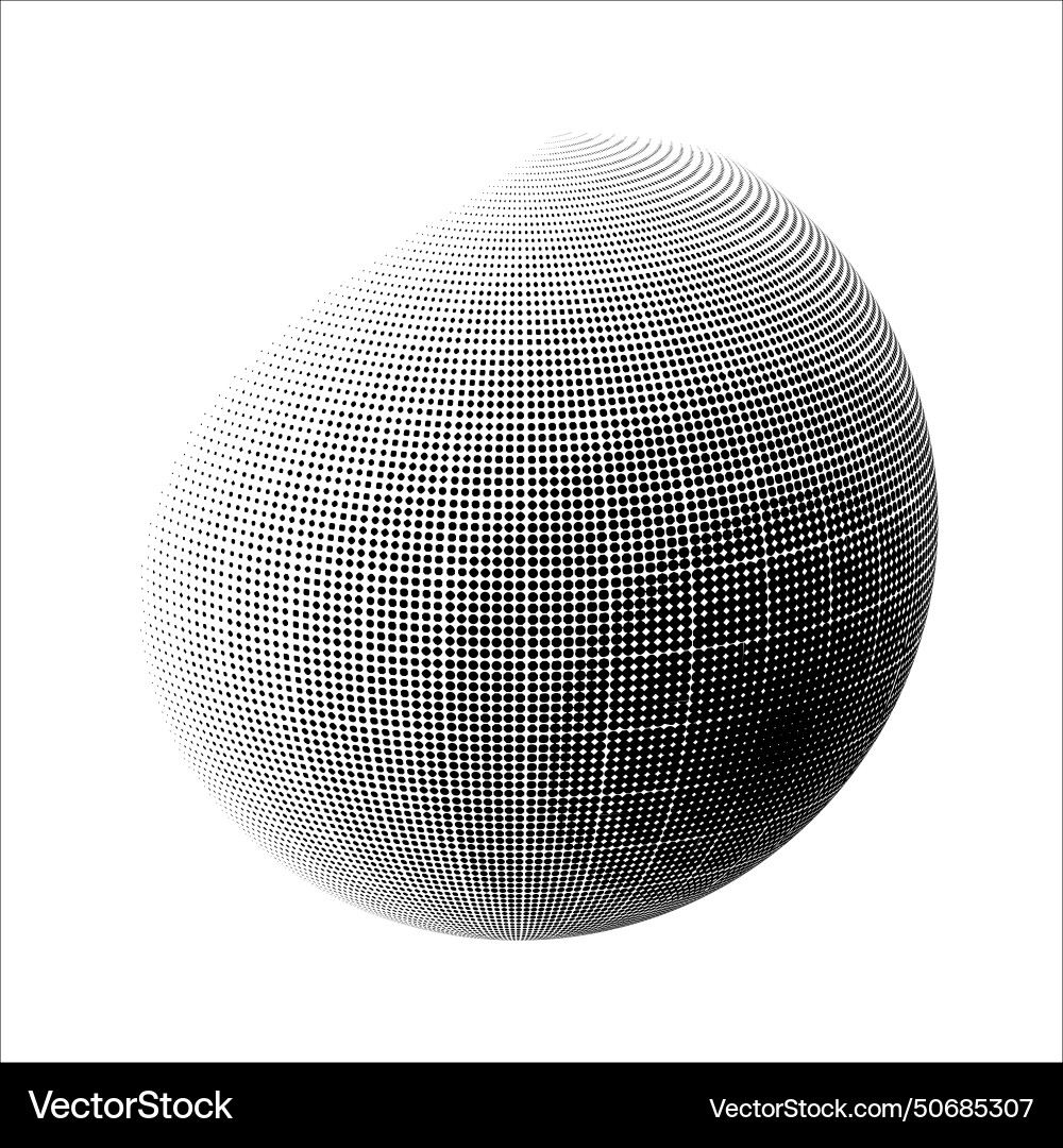 Abstract globe dotted sphere Royalty Free Vector Image