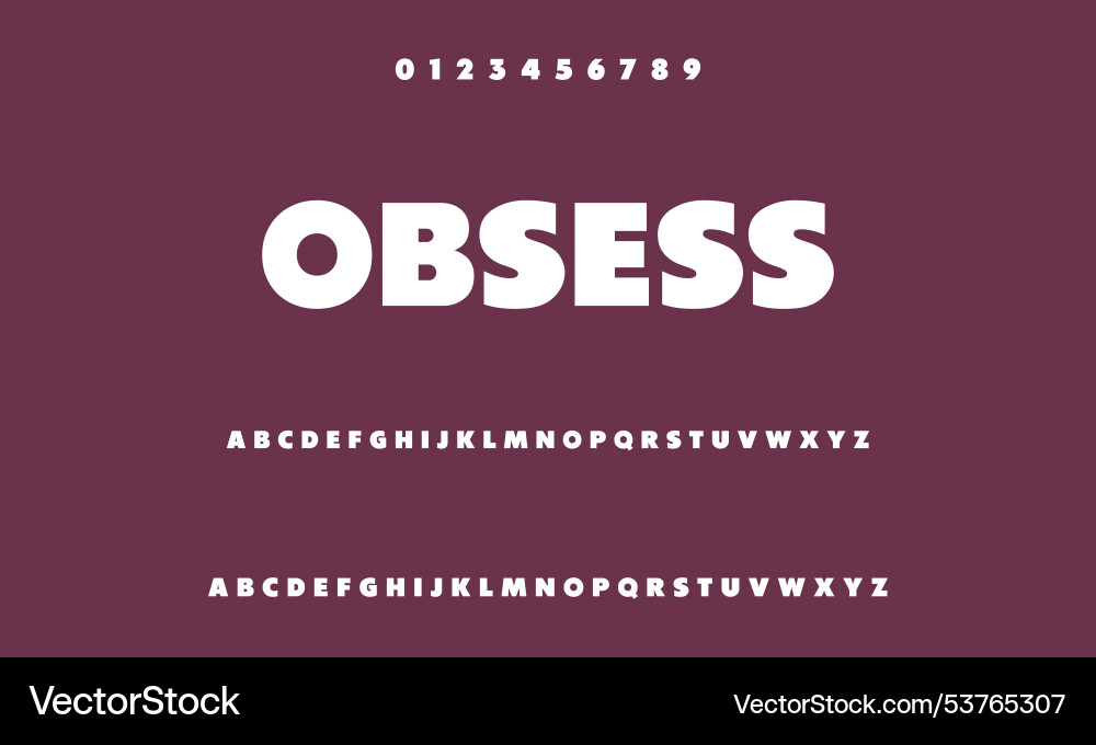 Creative sans serif alphabet ligature display Vector Image
