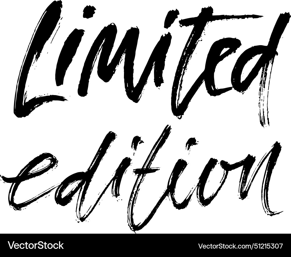 Limited edition modern lettering design Royalty Free Vector