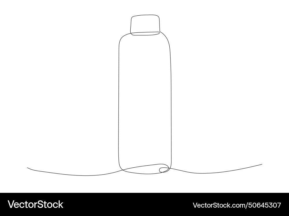 Single continuous line drawing of drink Royalty Free Vector