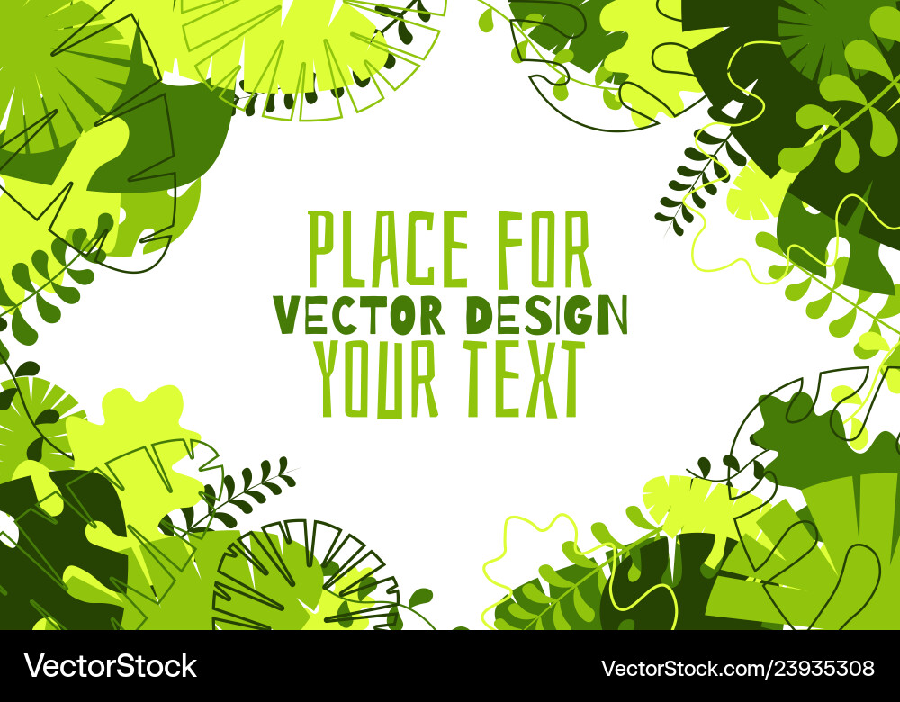 Decorative tropical jungle Royalty Free Vector Image