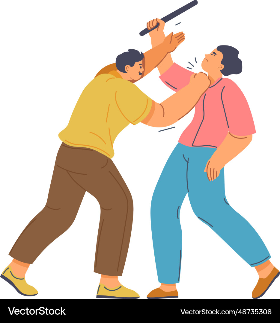 Defense classes learn how to protect oneself Vector Image