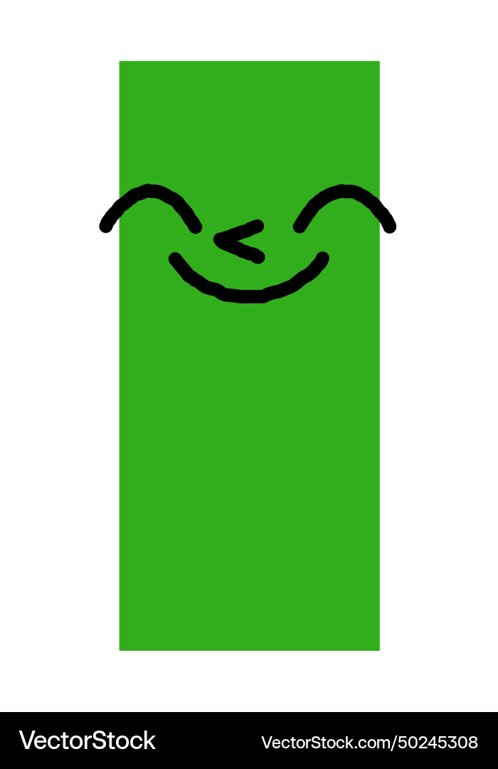 Vertical rectangle geometric figure Royalty Free Vector