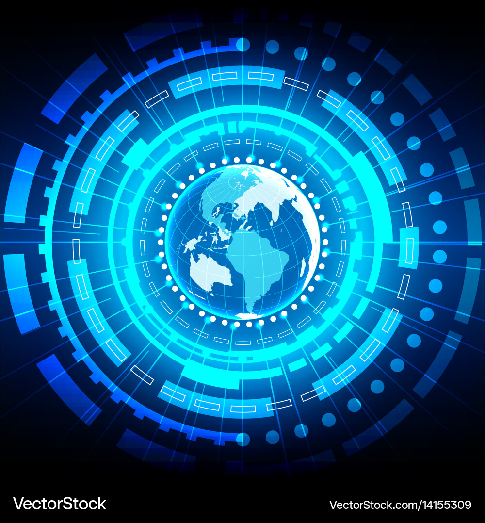 Abstract global technology background Royalty Free Vector