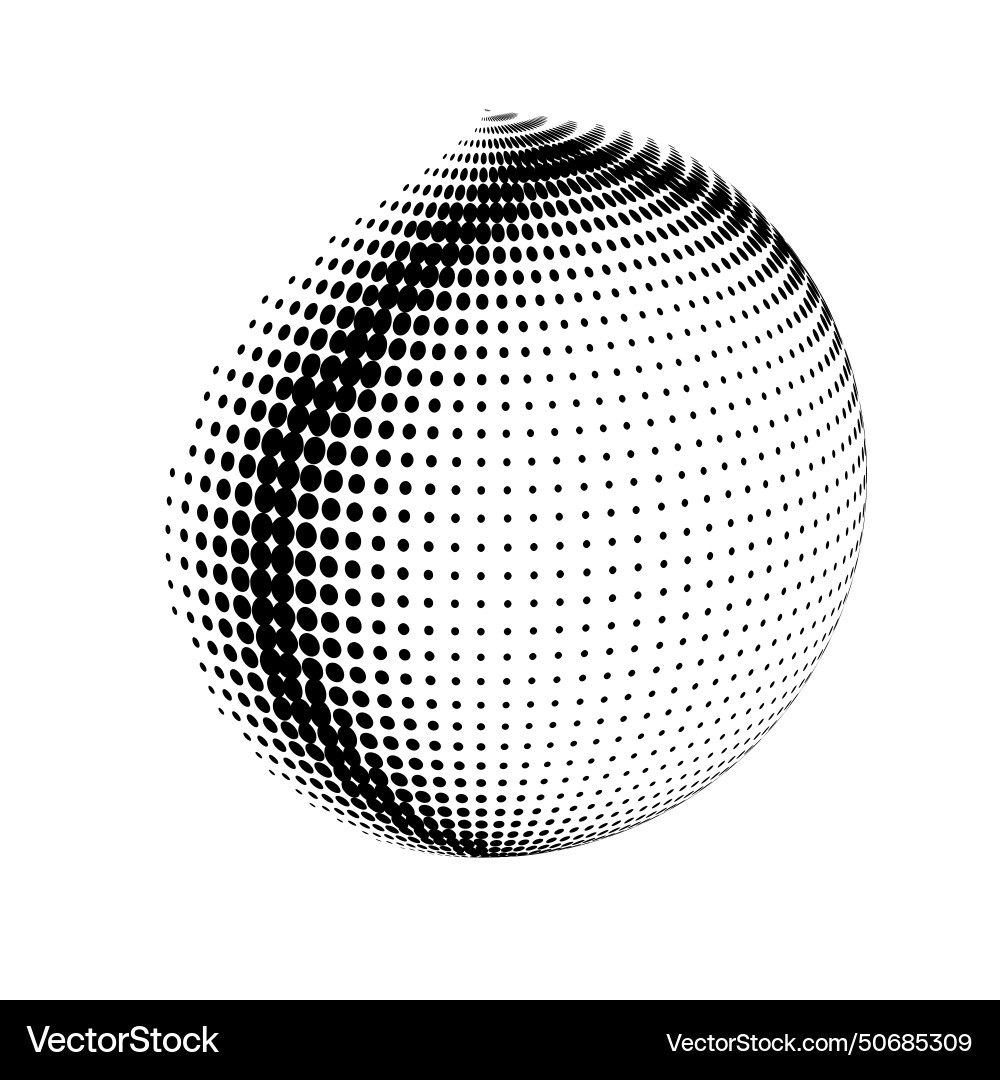 Abstract globe dotted sphere Royalty Free Vector Image