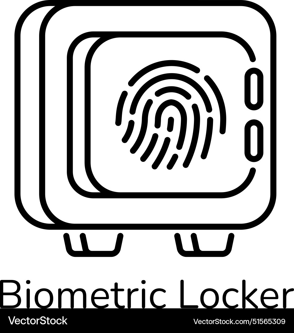 Biometric locker Royalty Free Vector Image - VectorStock