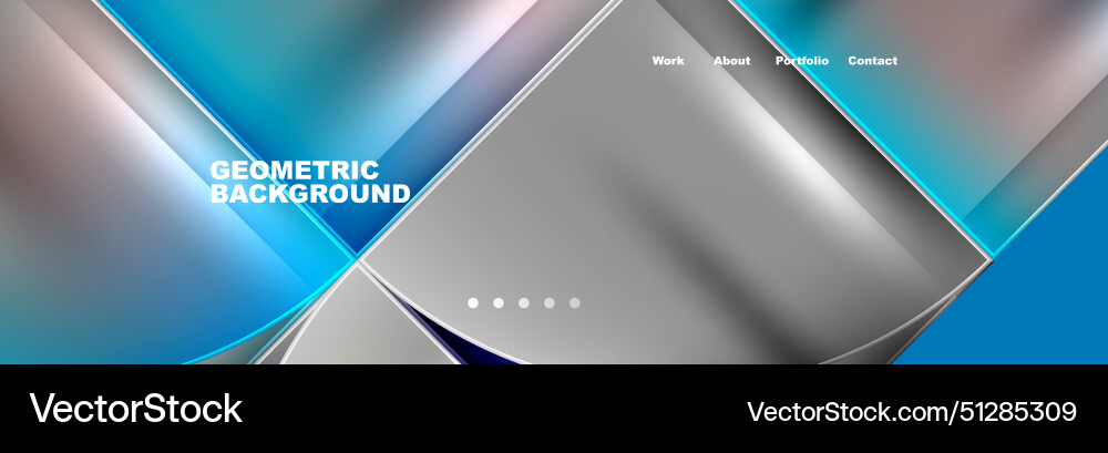 Circle triangle geometric web site page template Vector Image