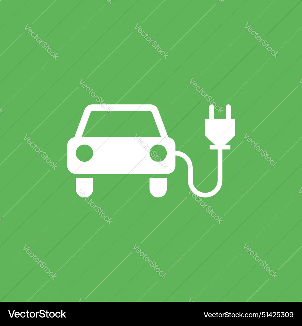Electric vehicle charging icon Royalty Free Vector Image