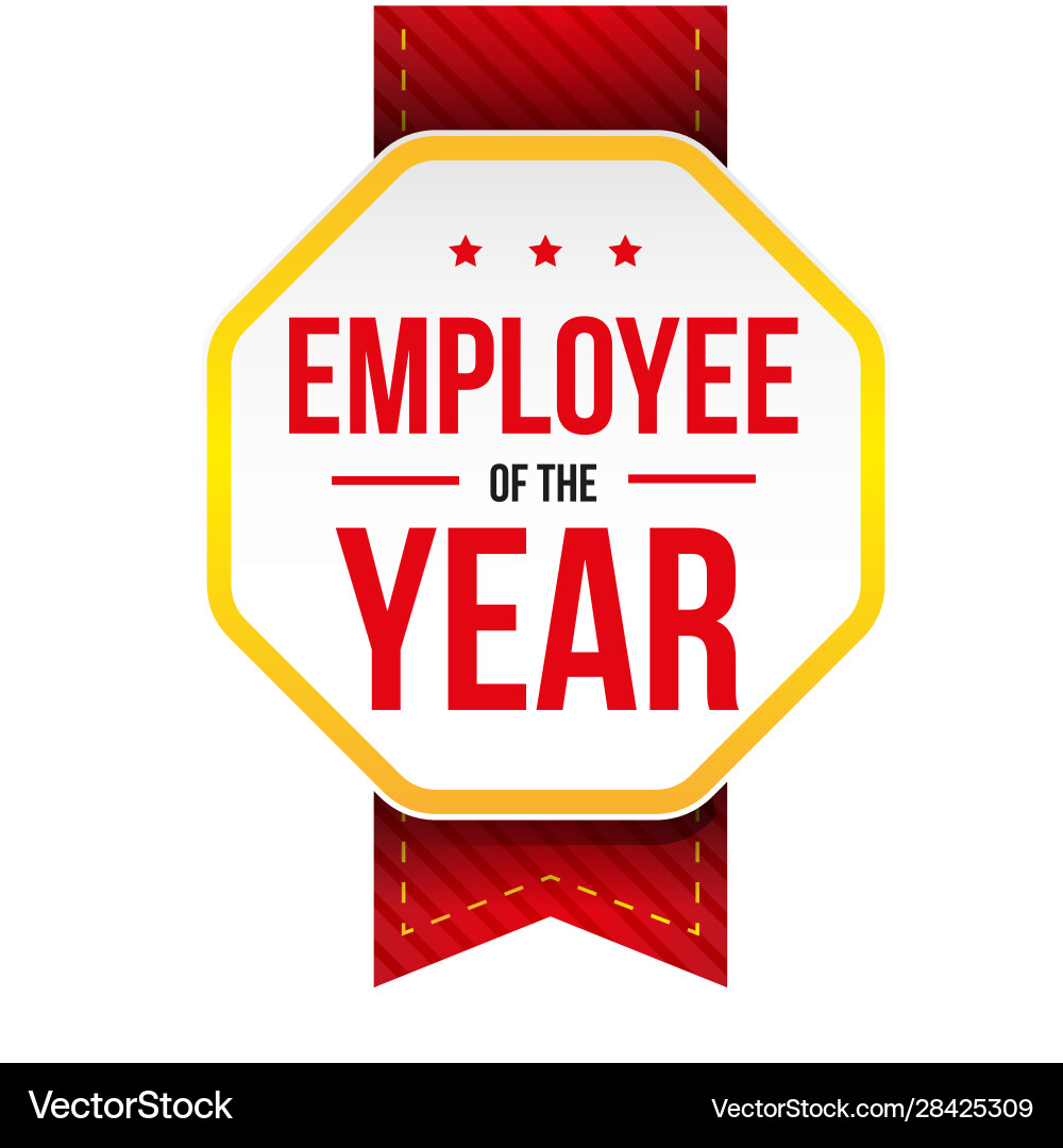 Employee year award badge Royalty Free Vector Image