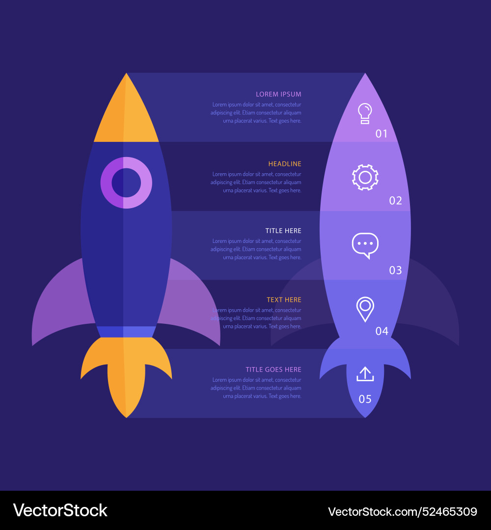 Flat design startup infographic Royalty Free Vector Image