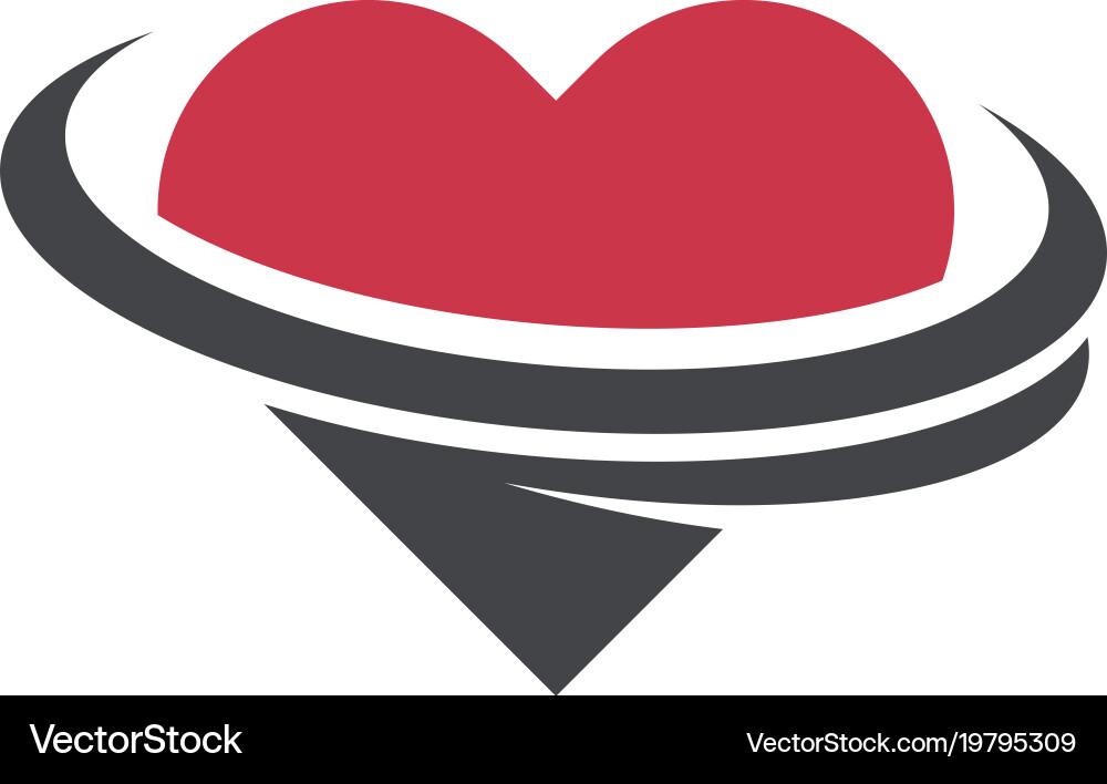 Heart dating logo icon Royalty Free Vector Image