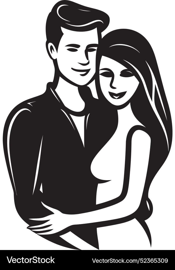 Language of love in couple Royalty Free Vector Image