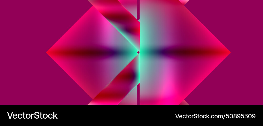 Neon color abstract geometric shapes background Vector Image