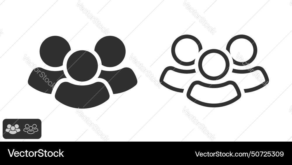 People group icon simple employee staff team Vector Image