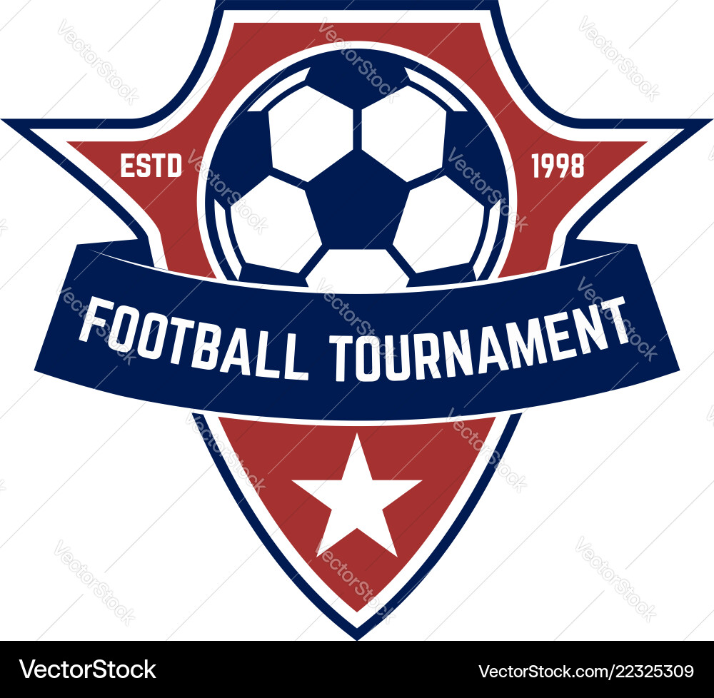 Soccer football emblems design element for logo Vector Image