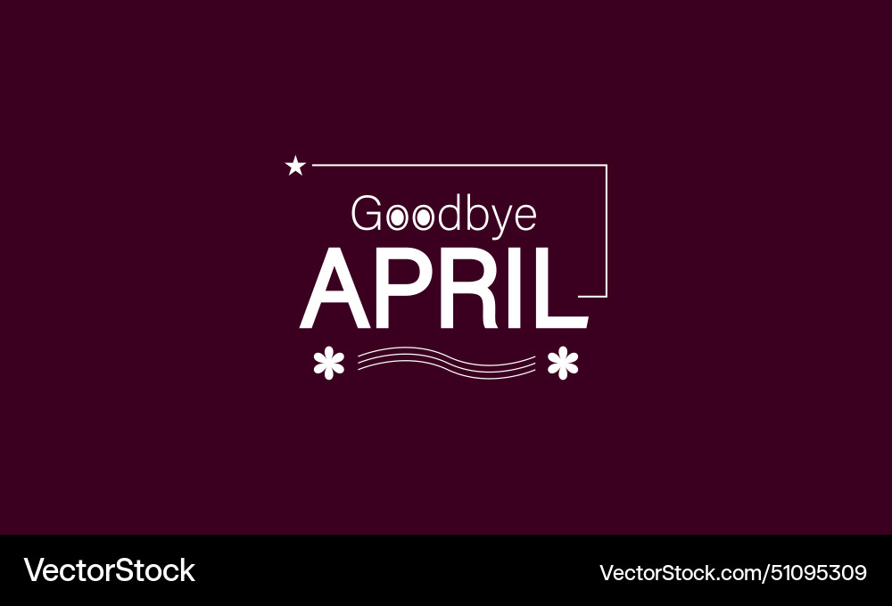 Visual reflection on april farewell and may Vector Image