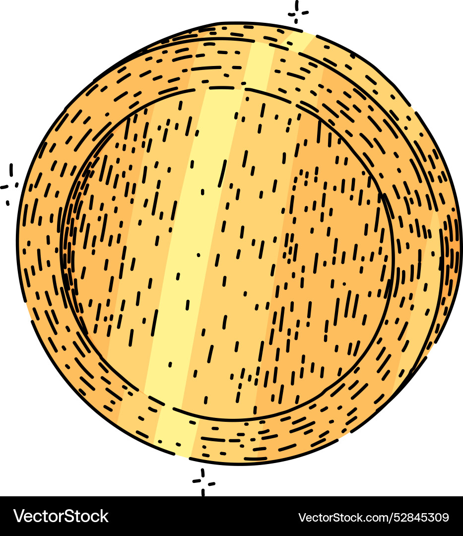 Wallet coin sketch hand drawn Royalty Free Vector Image