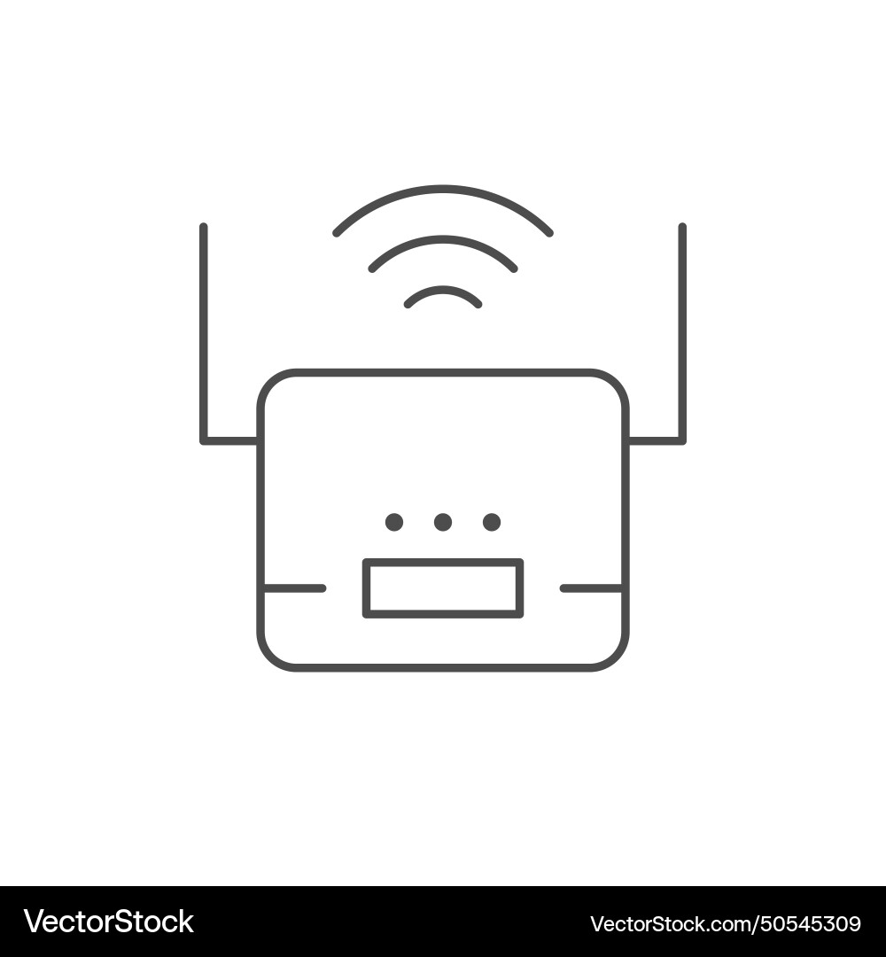 Wi-fi router line outline icon Royalty Free Vector Image