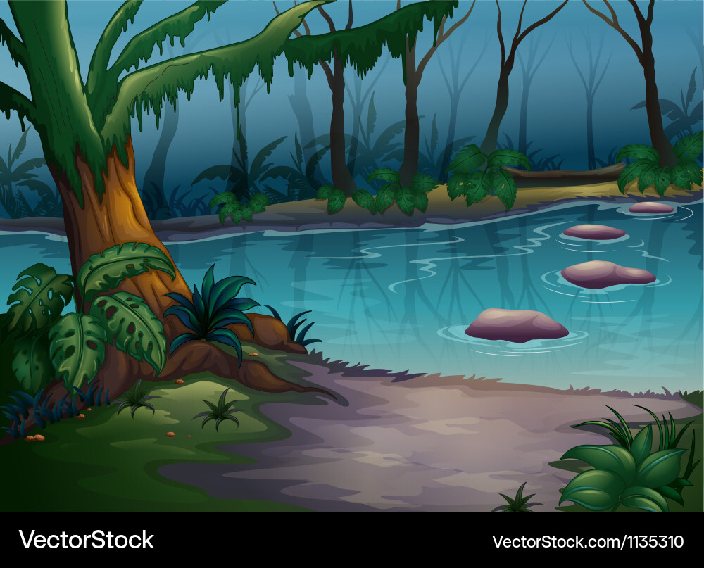 A river Royalty Free Vector Image - VectorStock