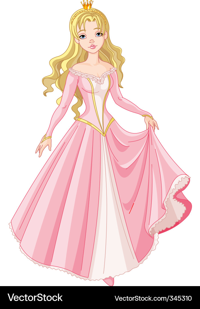 Beautiful princess Royalty Free Vector Image - VectorStock