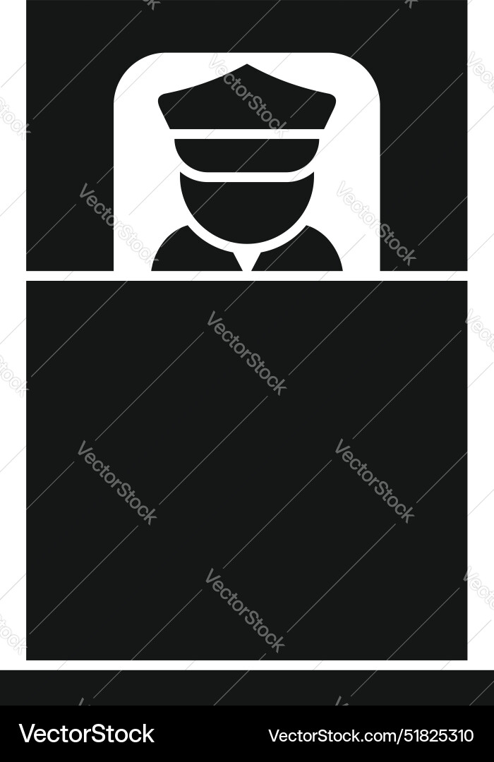 Border guard officer checking documents Royalty Free Vector