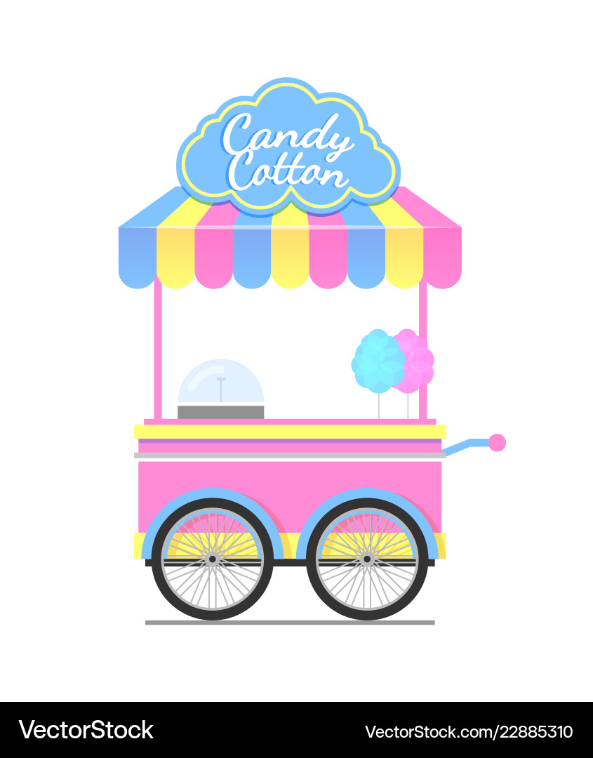 Colorful Candy Wagon Royalty Free Vector Image