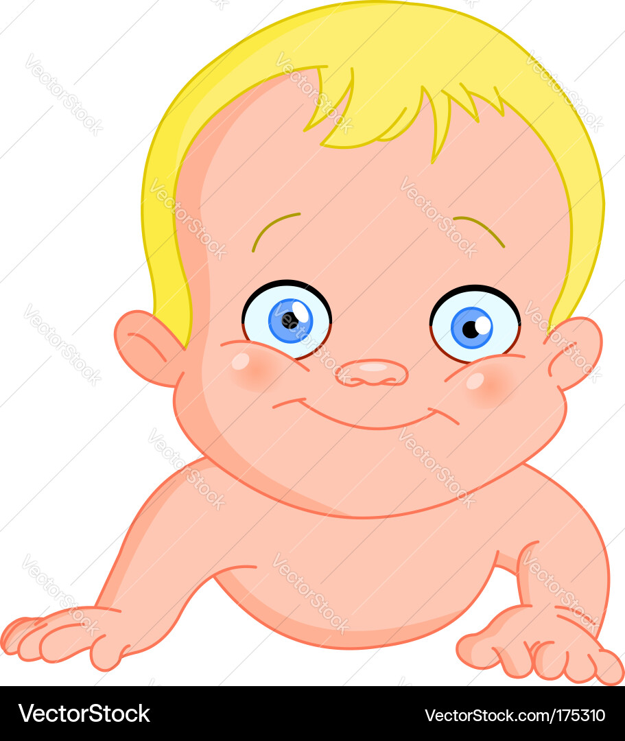 Crawling baby Royalty Free Vector Image - VectorStock