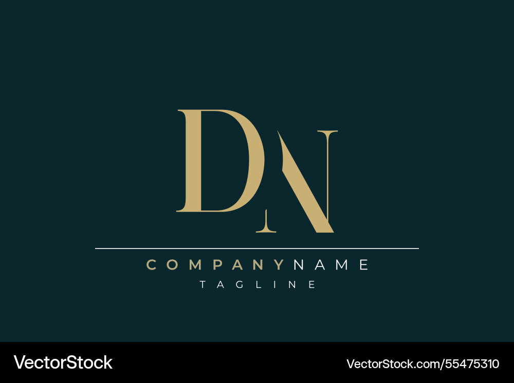 Dn abstract logo design Royalty Free Vector Image