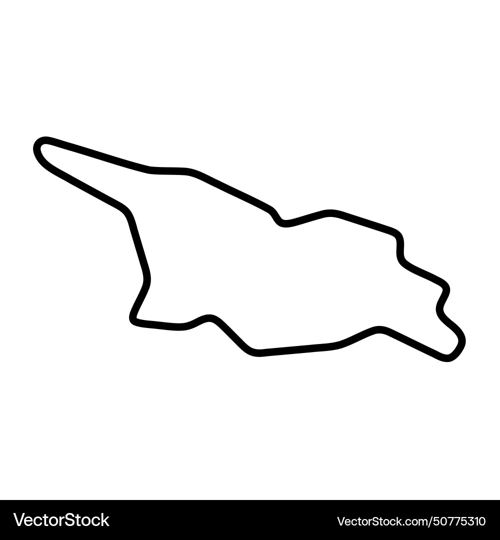 Georgia simplified outline map Royalty Free Vector Image