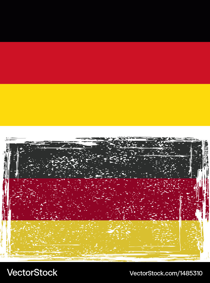 Grunge German Flag Royalty Free Vector Image - VectorStock
